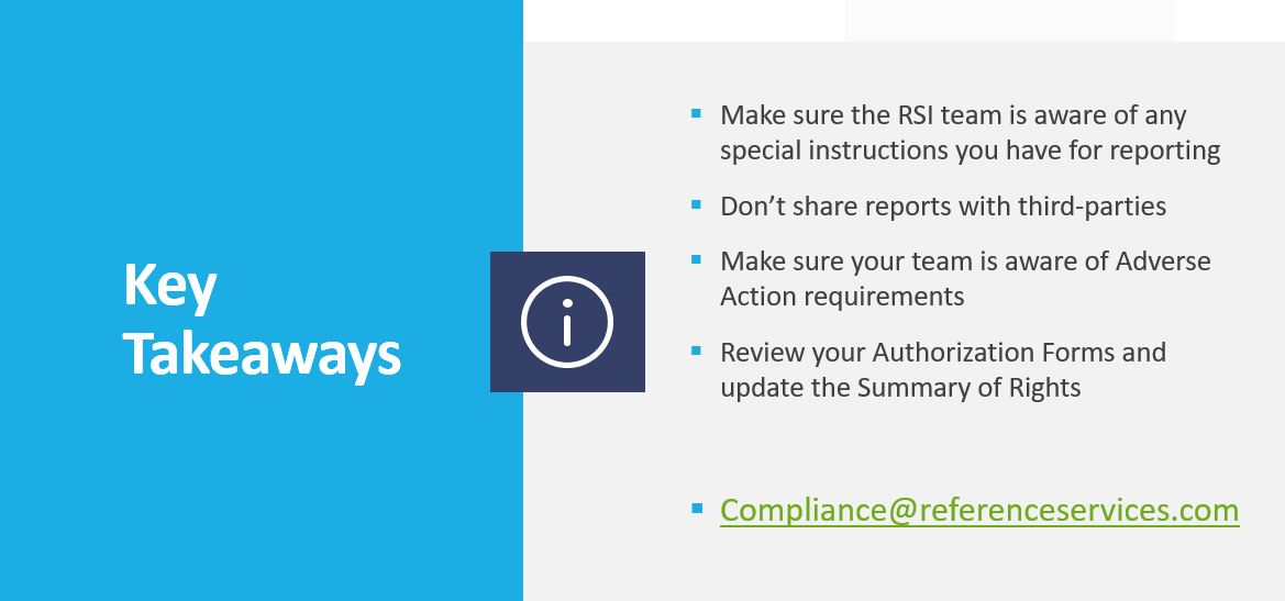 30 Minute Lunch & Learn Webinar – Compliance updates | Reference Services